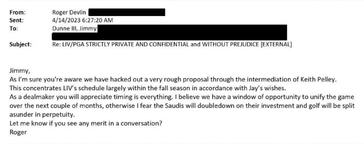 New PGA Tour-PIF court docs detail origins of shocking deal