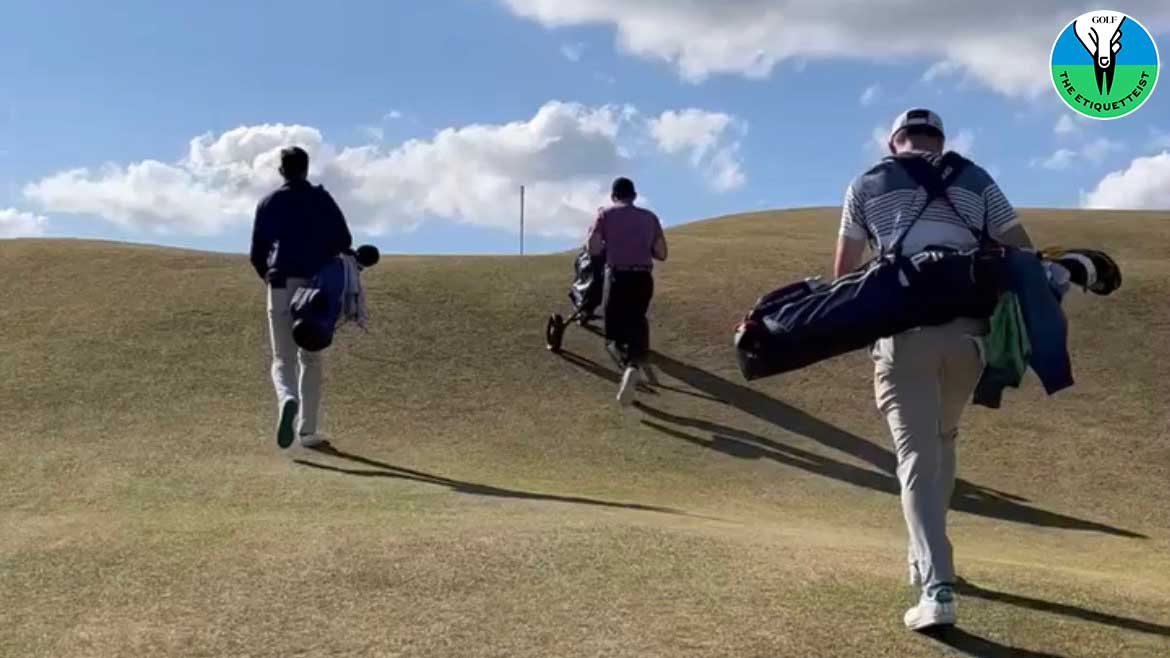 On a blind shot with a group ahead, how long should you wait before ...