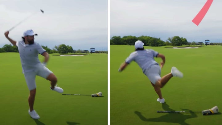 This record-setting golf-club throw will fill raging golfers with envy