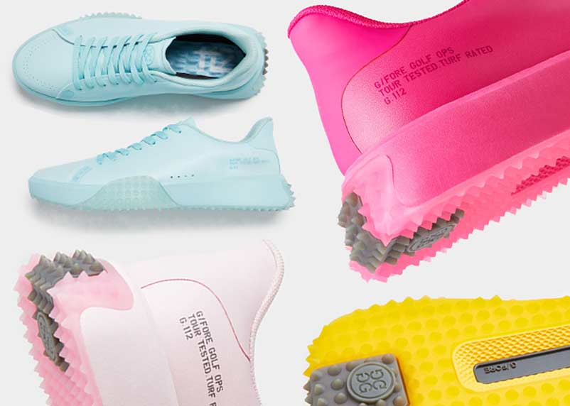 3 spiked and spikeless golf shoes available in multiple pops of color