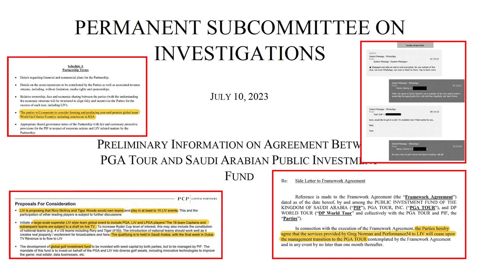 9 revealing findings from Senate investigation of PGA Tour-PIF deal