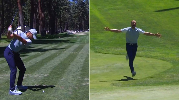 Steph Curry caps 'unbelievable' hole-in-one with epic celebration: WATCH