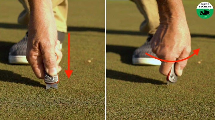 The right way to repair a ball mark (and wrong way), according to an expert