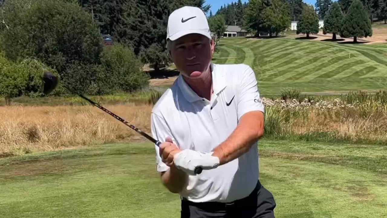 Envision a baseball swing to add clubhead speed with this drill