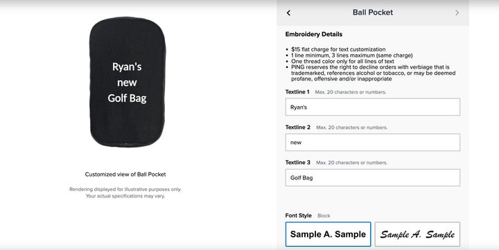 Looking for a new golf bag? Ping now offering free personalization