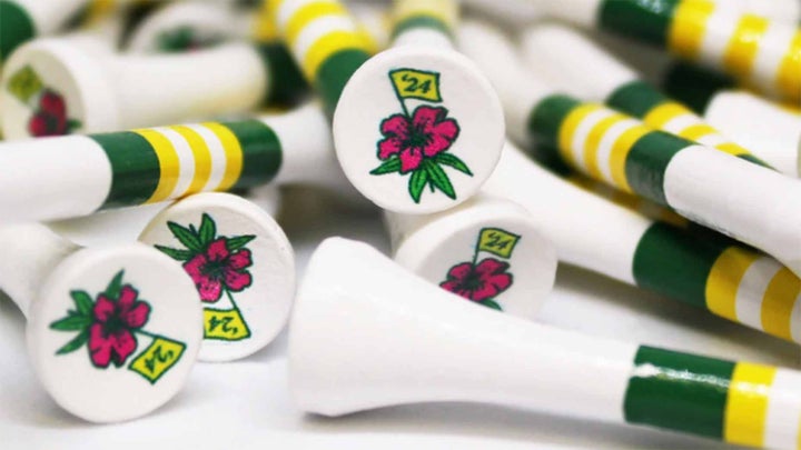 These limited-edition azalea golf tees are perfect for Masters fans