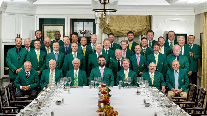 33 Masters legends pose for Jon Rahm's Champions Dinner photo