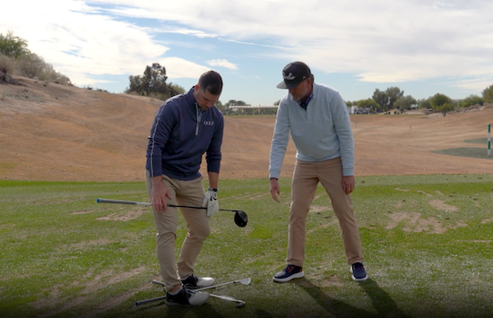 This clever 2-club drill will instantaneously correct your stance