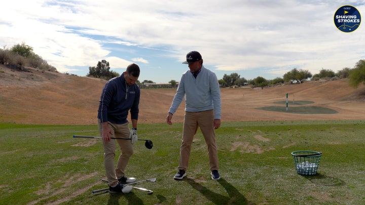 This clever 2-club drill will instantaneously correct your stance