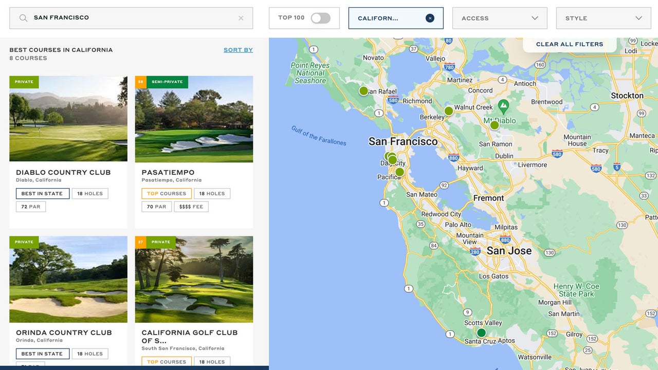 Looking for a golf course to play? Try this genius search-and-booking tool