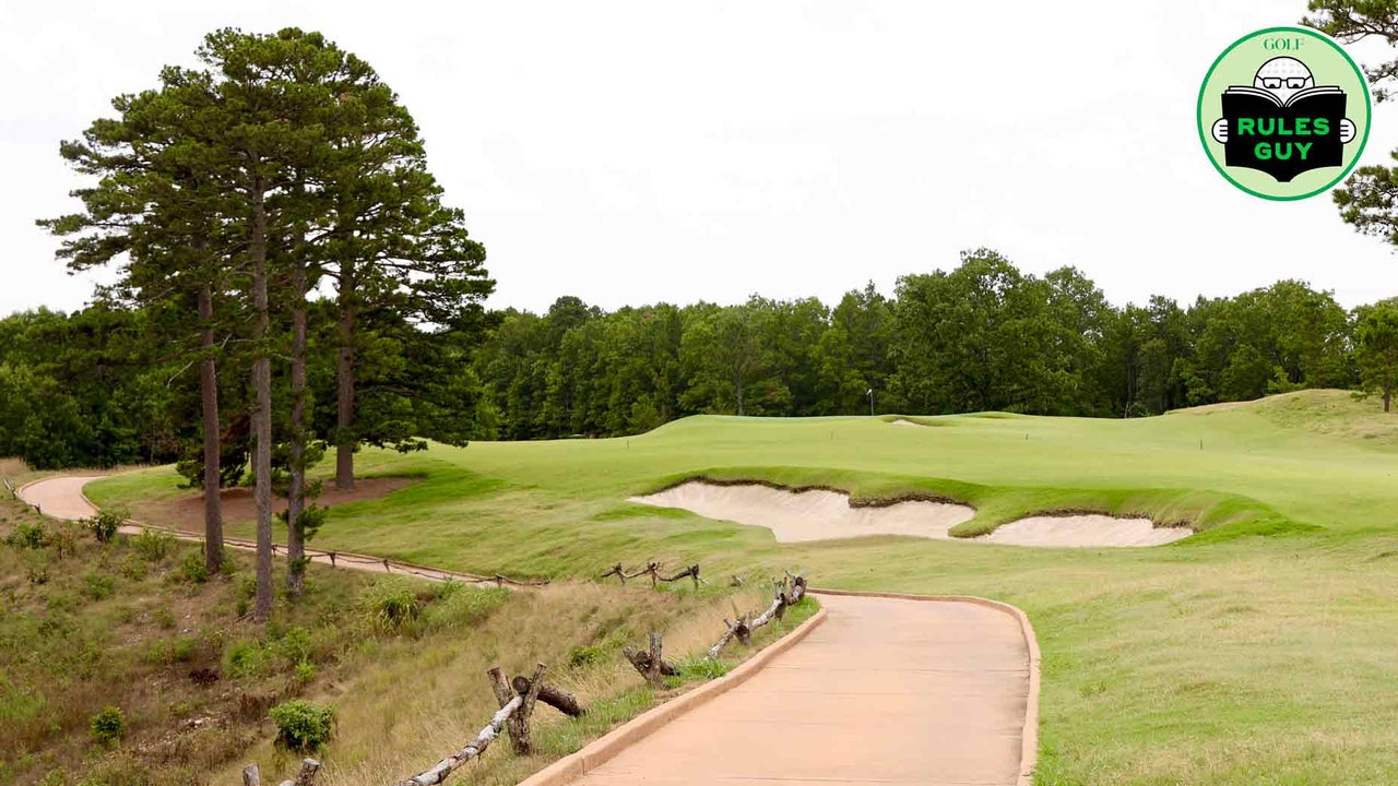 Parts of the cart path are marked as a penalty area. Can I take free ...