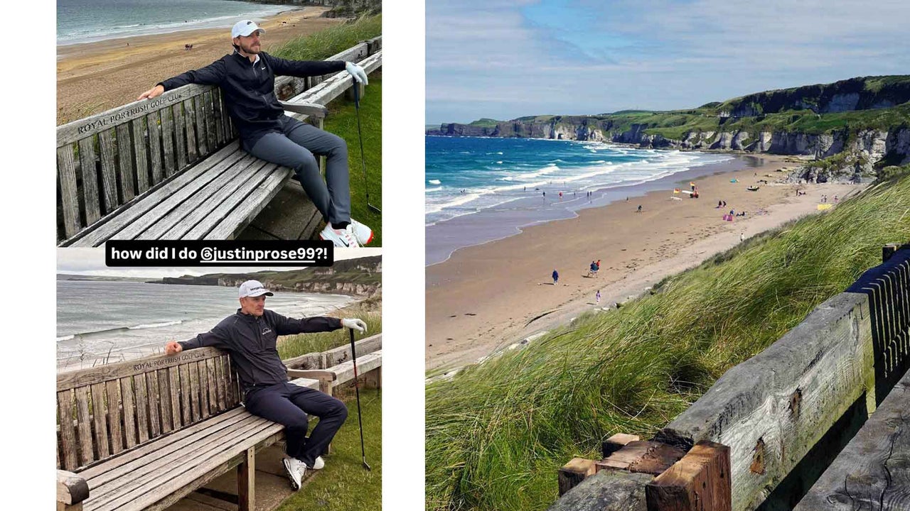 Best golf bench in the world? This Royal Portrush perch ranks high