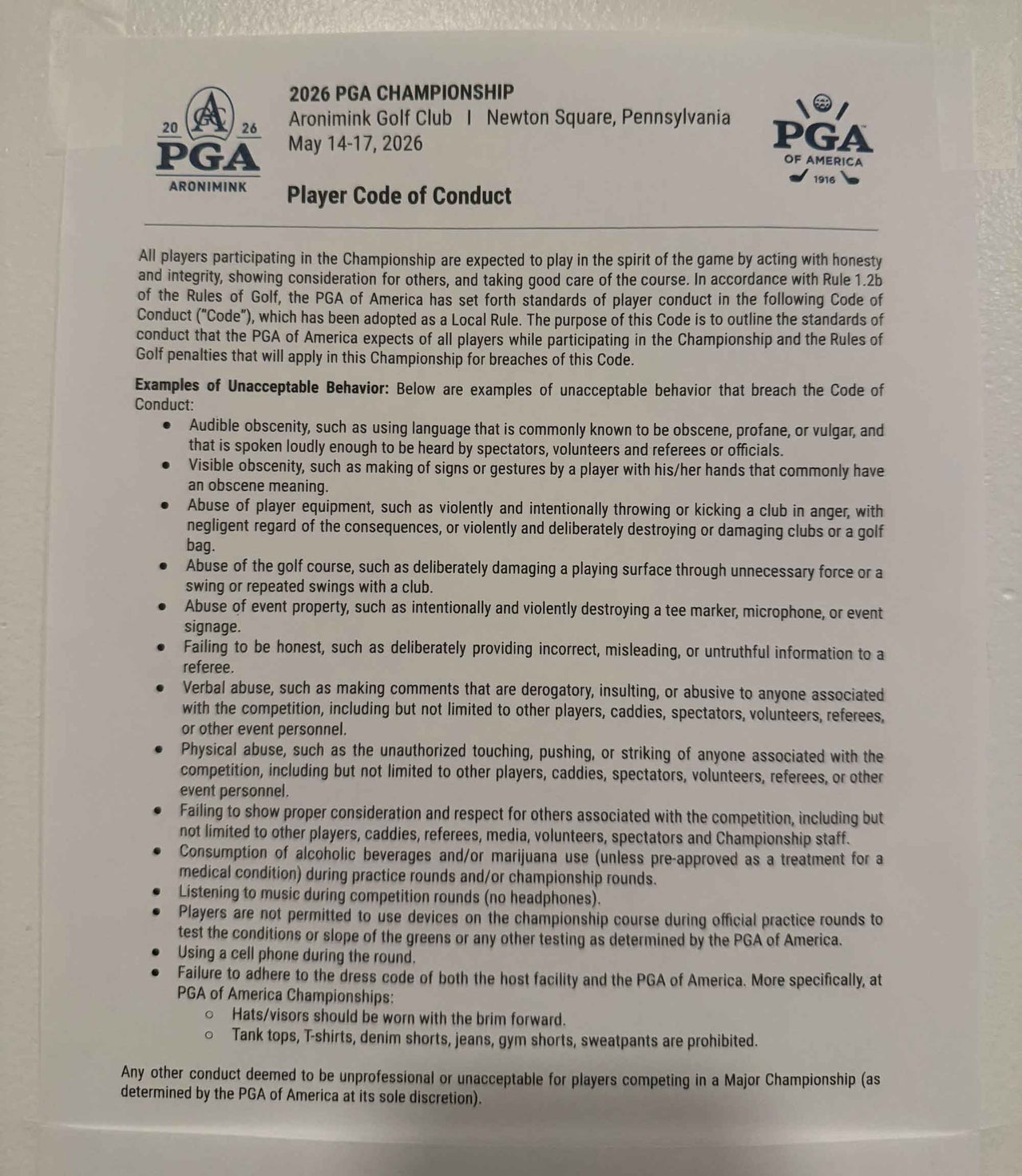 Inside the new rules policing player behavior at PGA Championship