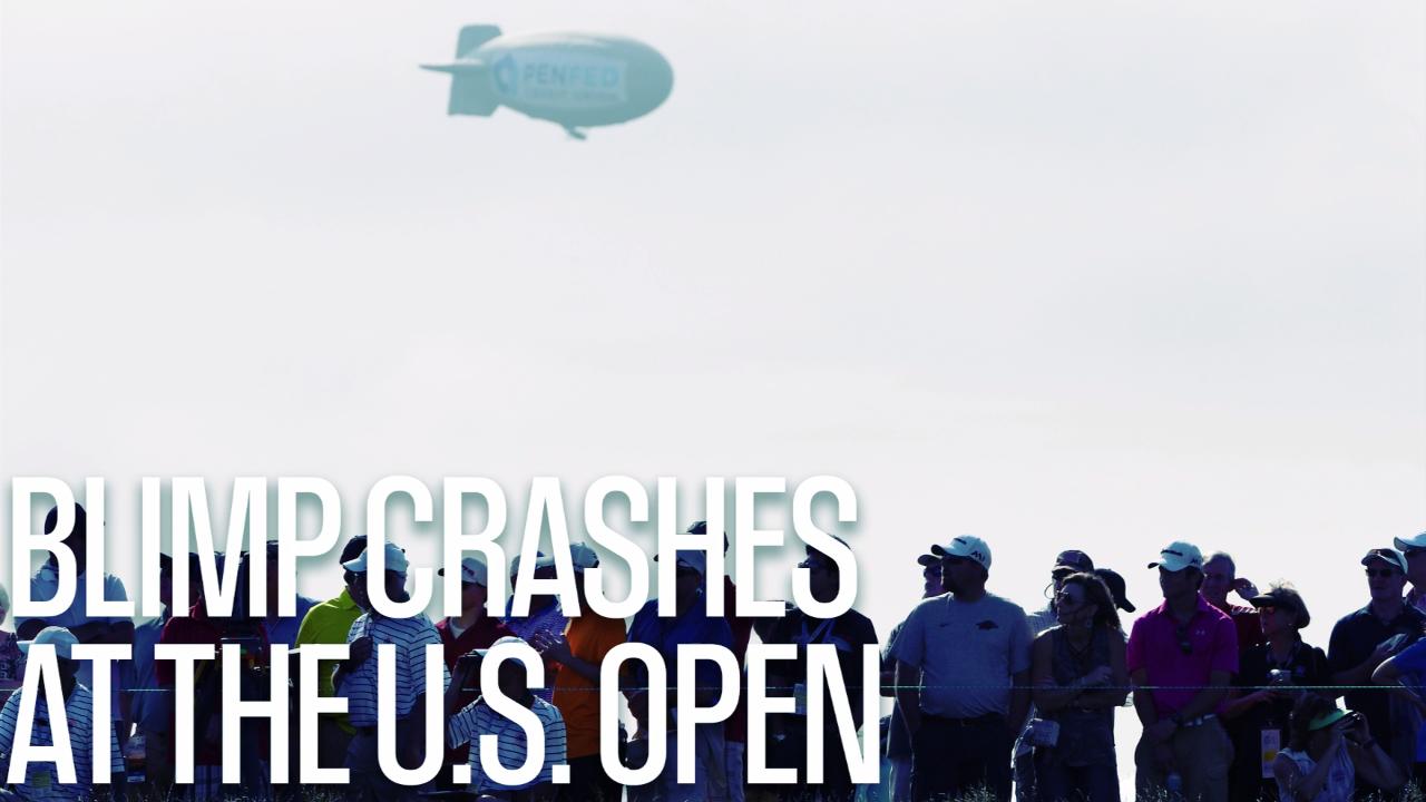 Blimp crashes near U.S. Open